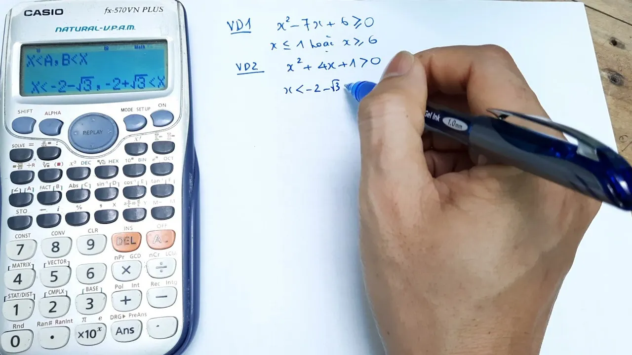 Hướng Dẫn Chi Tiết Cách Bấm Bất Phương Trình Trên Máy Tính Casio 570ES ...
